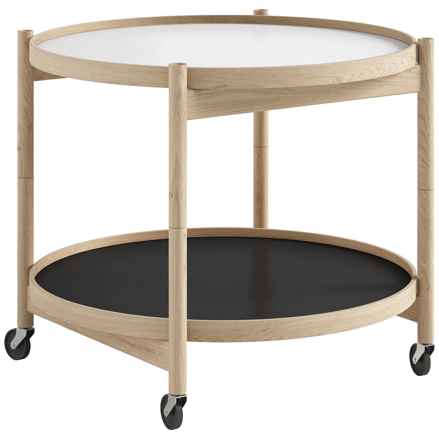 Bølling Tray Table Ø60 cm, Untreated Oak / Base | RoyalDesign.co.uk