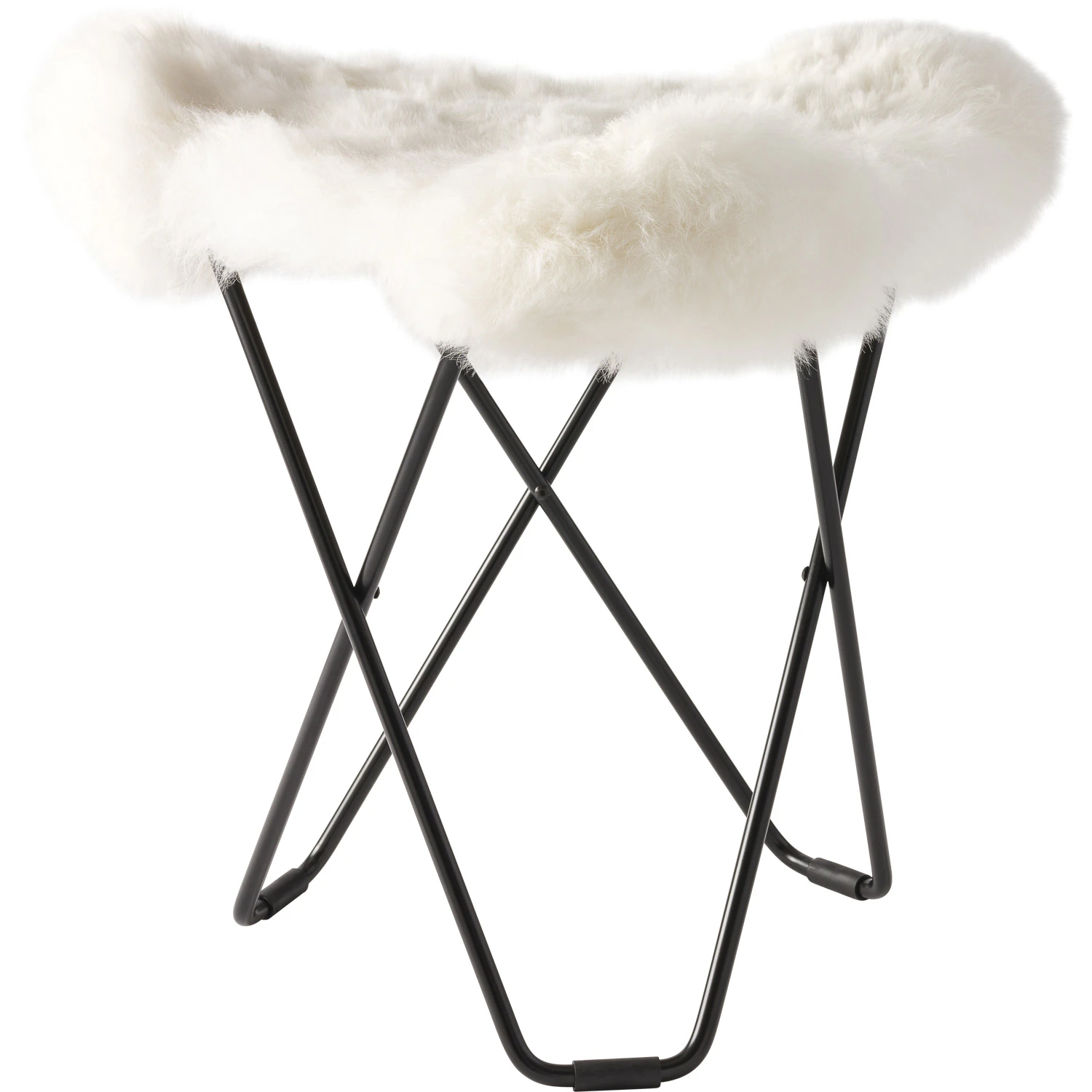 Flying Goose Iceland Stool, Shorn White/Black | RoyalDesign.co.uk