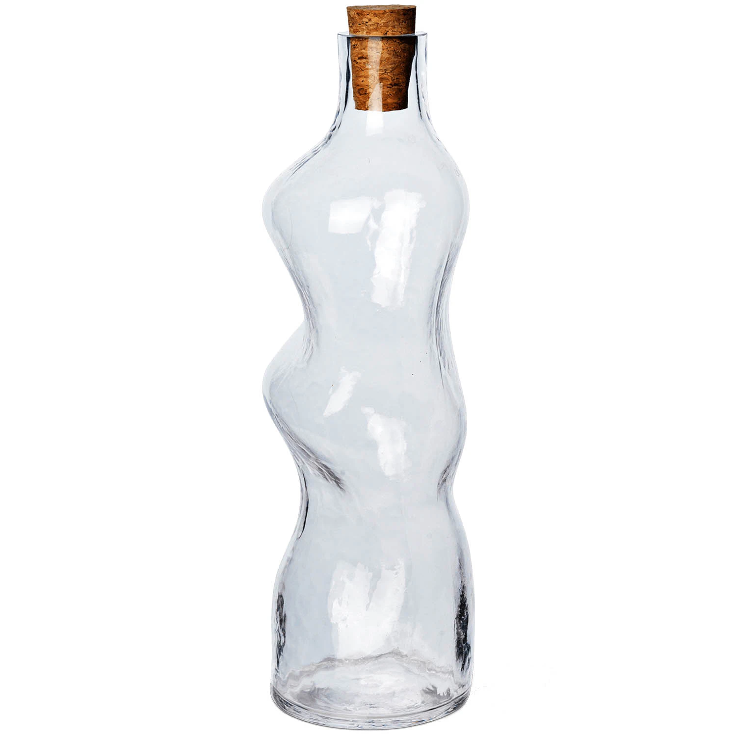 Dimple Bottle, Clear from Ferm Living | RoyalDesign.co.uk
