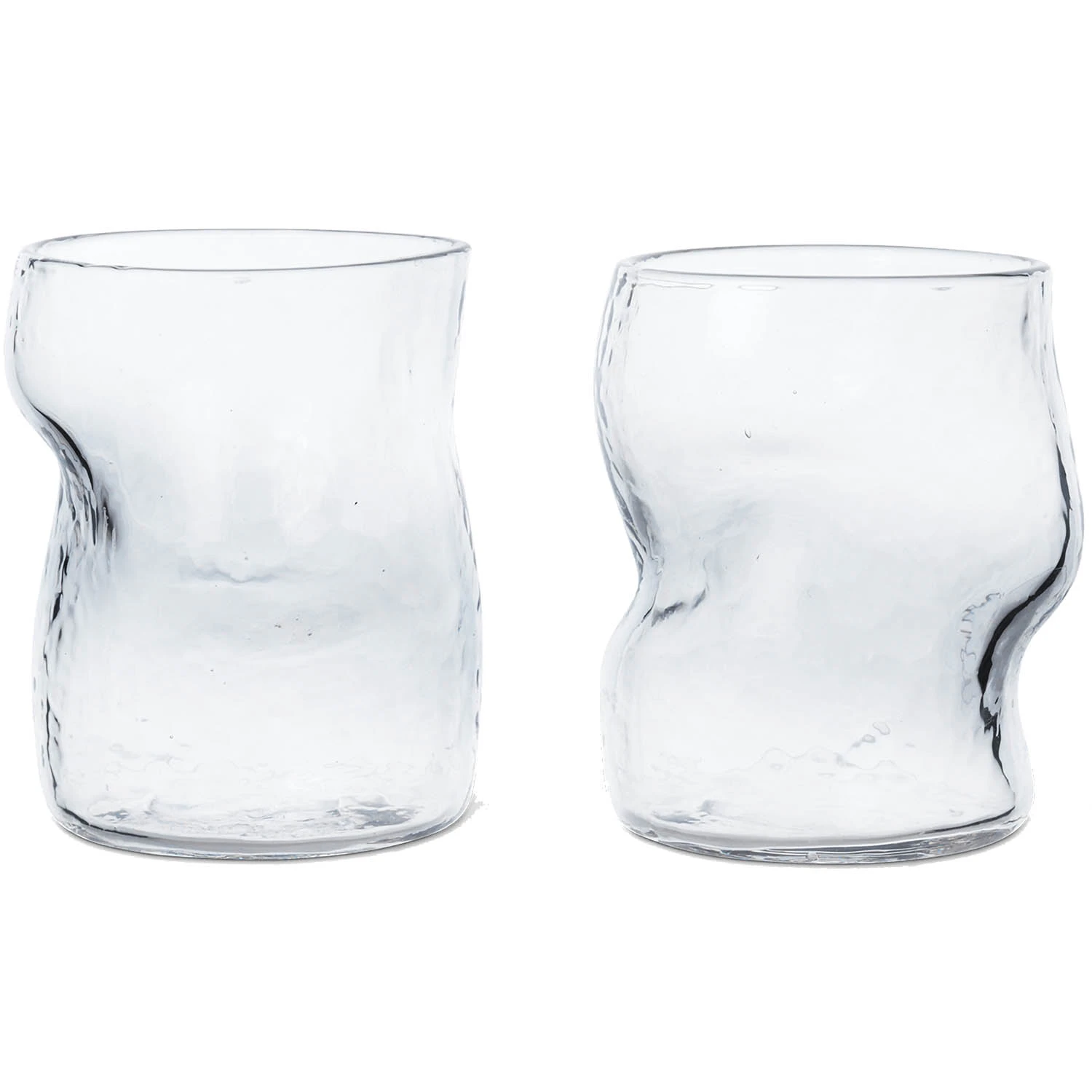 Dimple Glass 2-pack, Clear from Ferm Living | RoyalDesign.co.uk