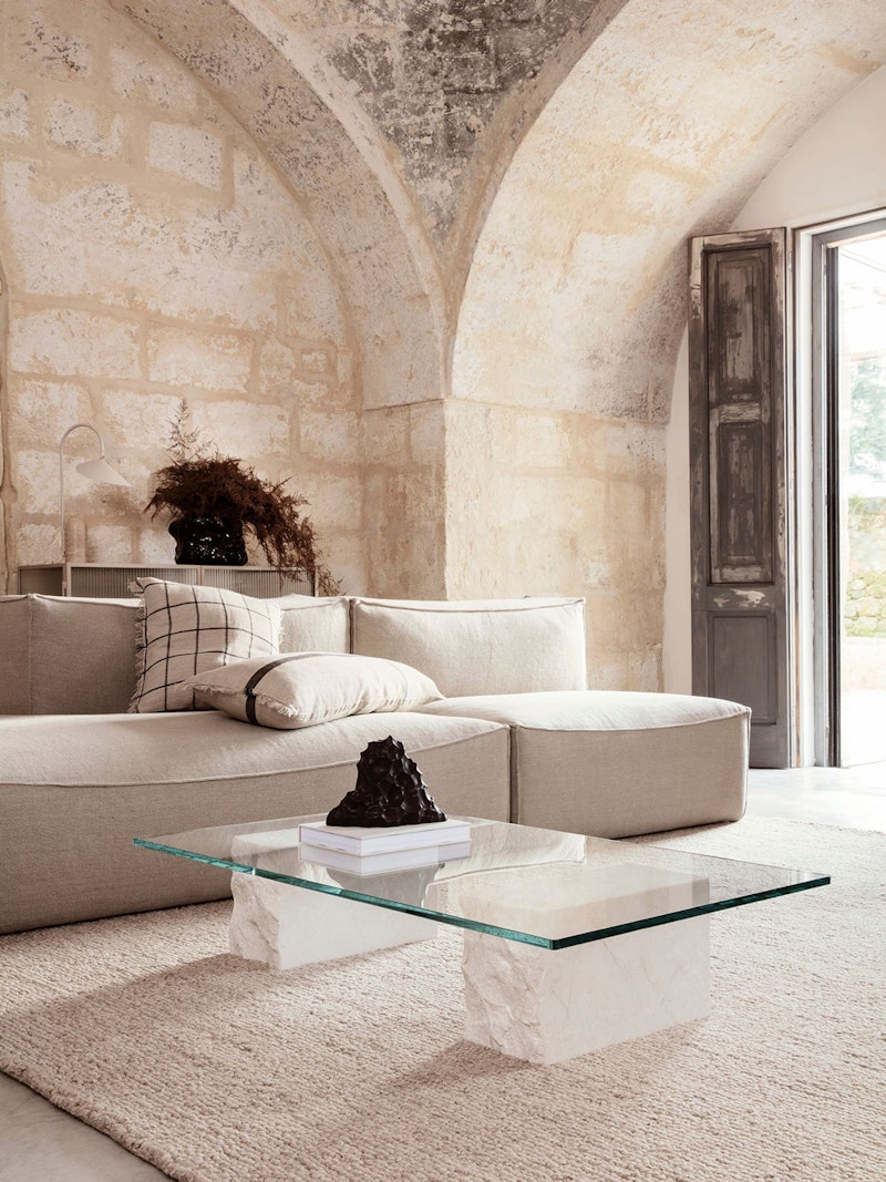 Glass marble table store