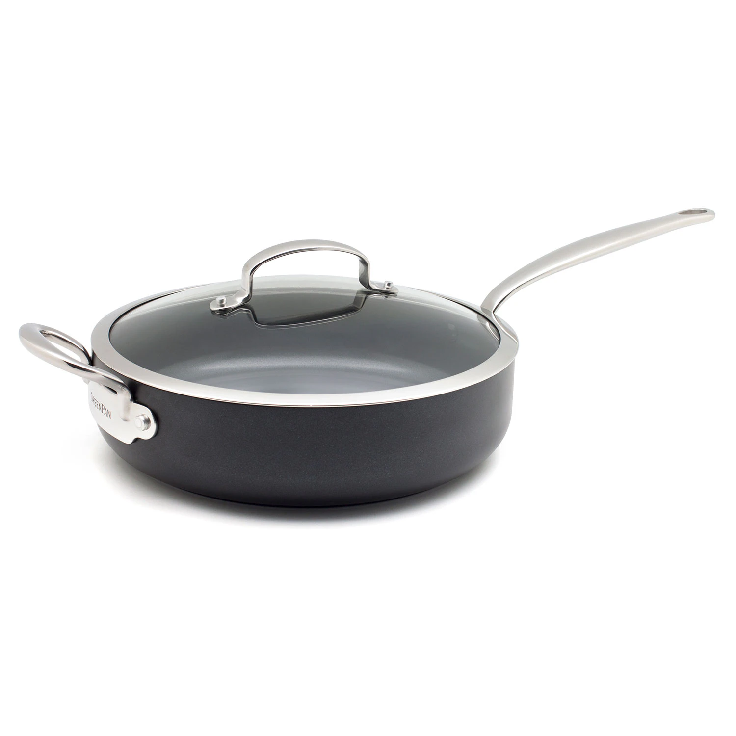 Barcelona Tractor Pan With Lid 28 cm from GreenPan | RoyalDesign.co.uk