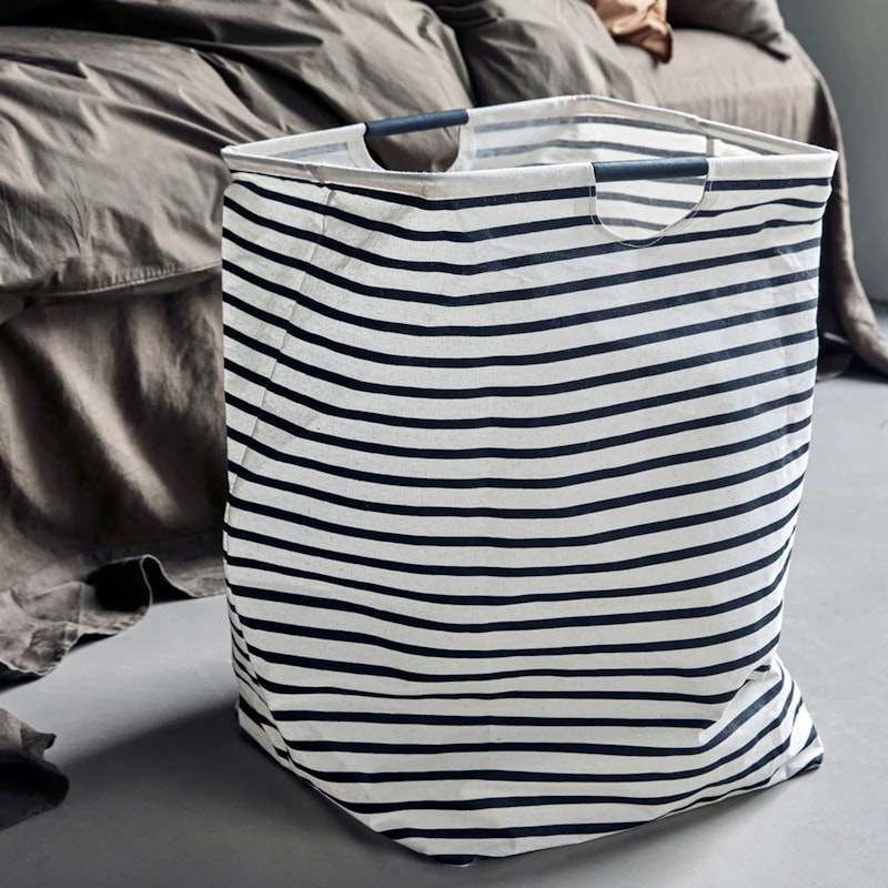 Black and white laundry basket store