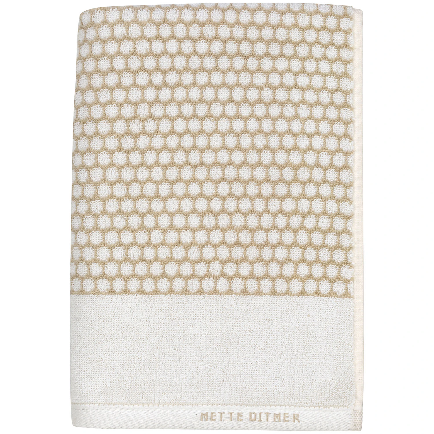 Grid Towel Sand 2-pack, 38x60 cm from Mette Ditmer | RoyalDesign.co.uk