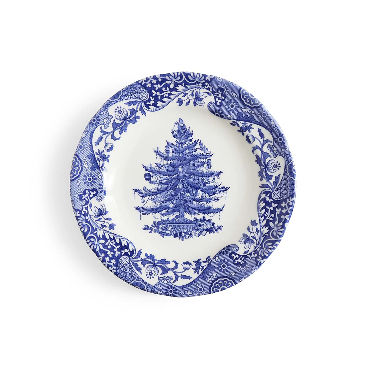 Blue Italian Christmas Side Plate 20 cm, Blue | RoyalDesign.co.uk