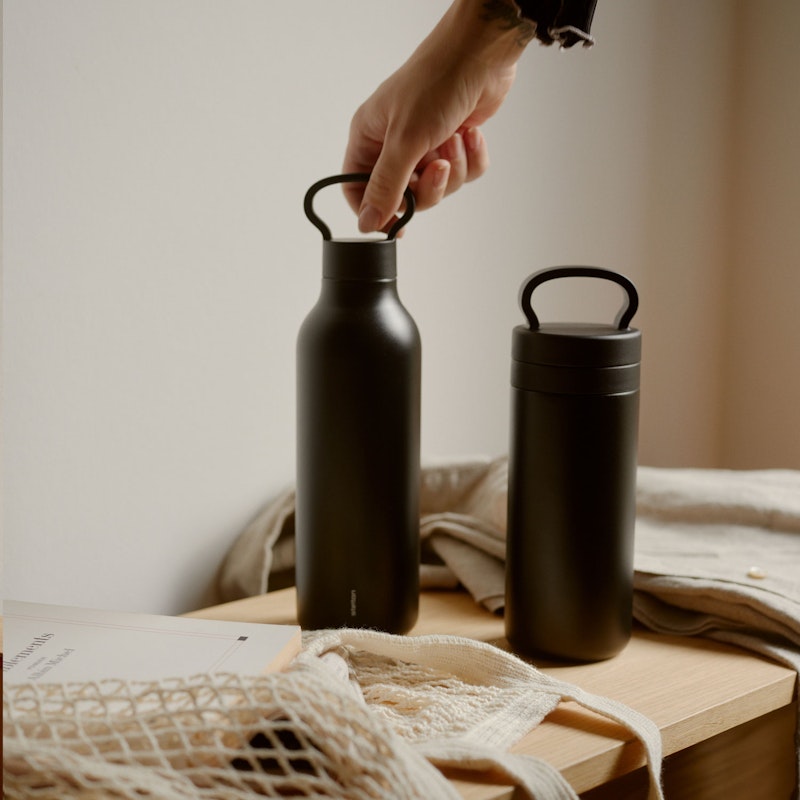Tabi Thermos Bottle 55 cl Black from Stelton RoyalDesign