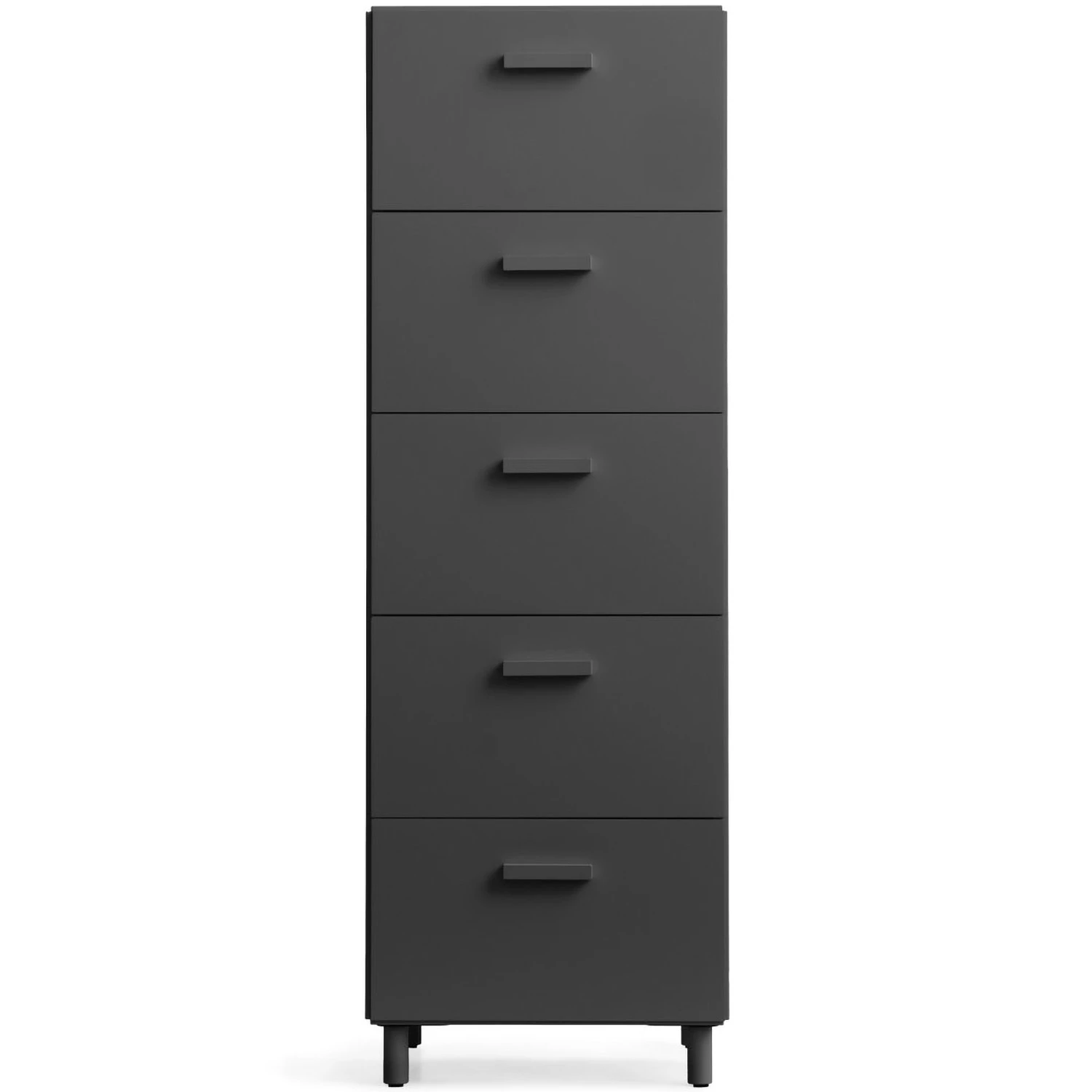 Relief Chest Of Drawers Tall With Legs, Grey | RoyalDesign.co.uk