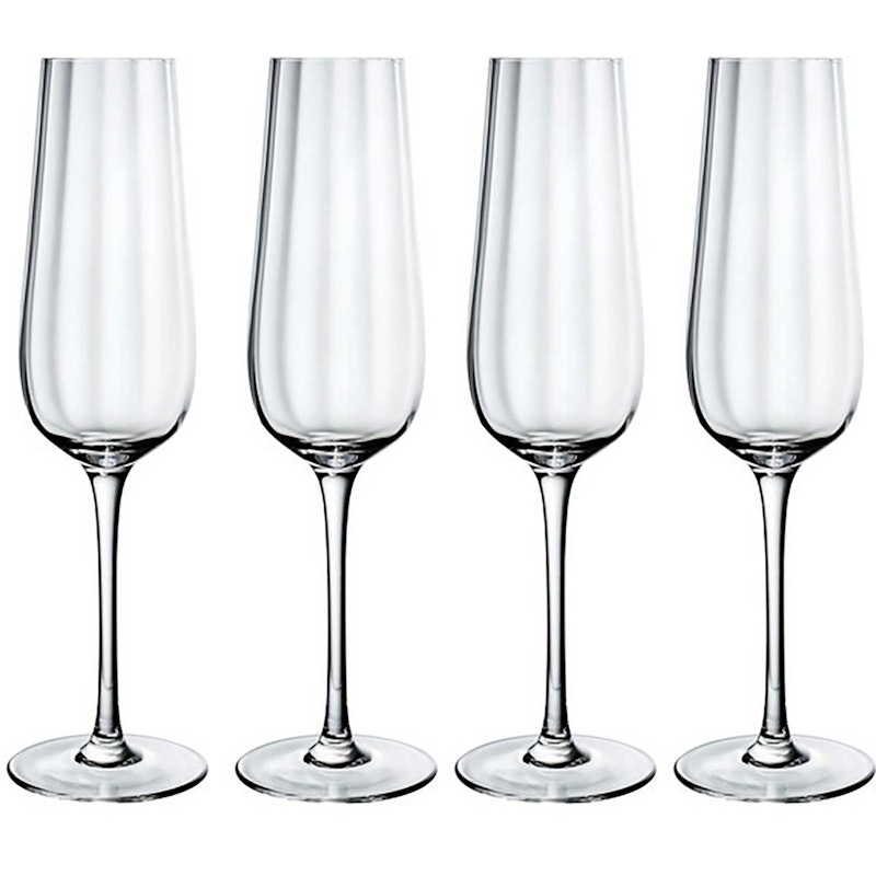 Rose Garden Champagne Glass 4 pack